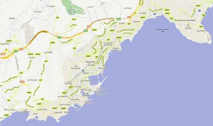 Map of Monaco