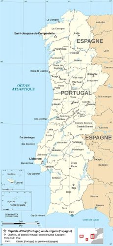 Map of Portugal